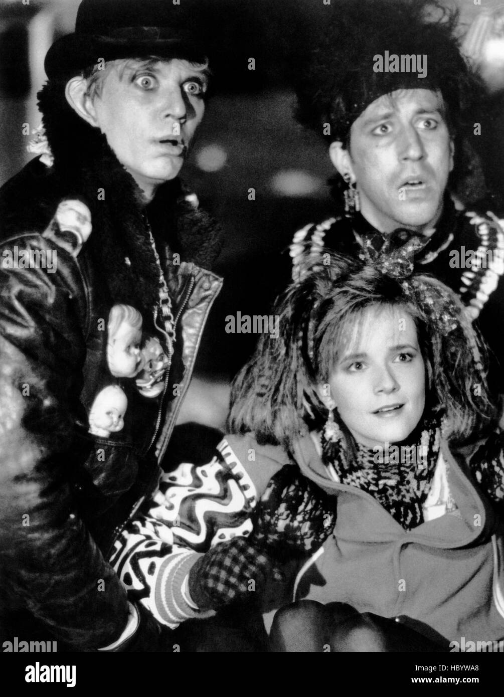 HOWARD THE DUCK, clockwise from bottom, Lea Thompson, Kristopher Logan ...