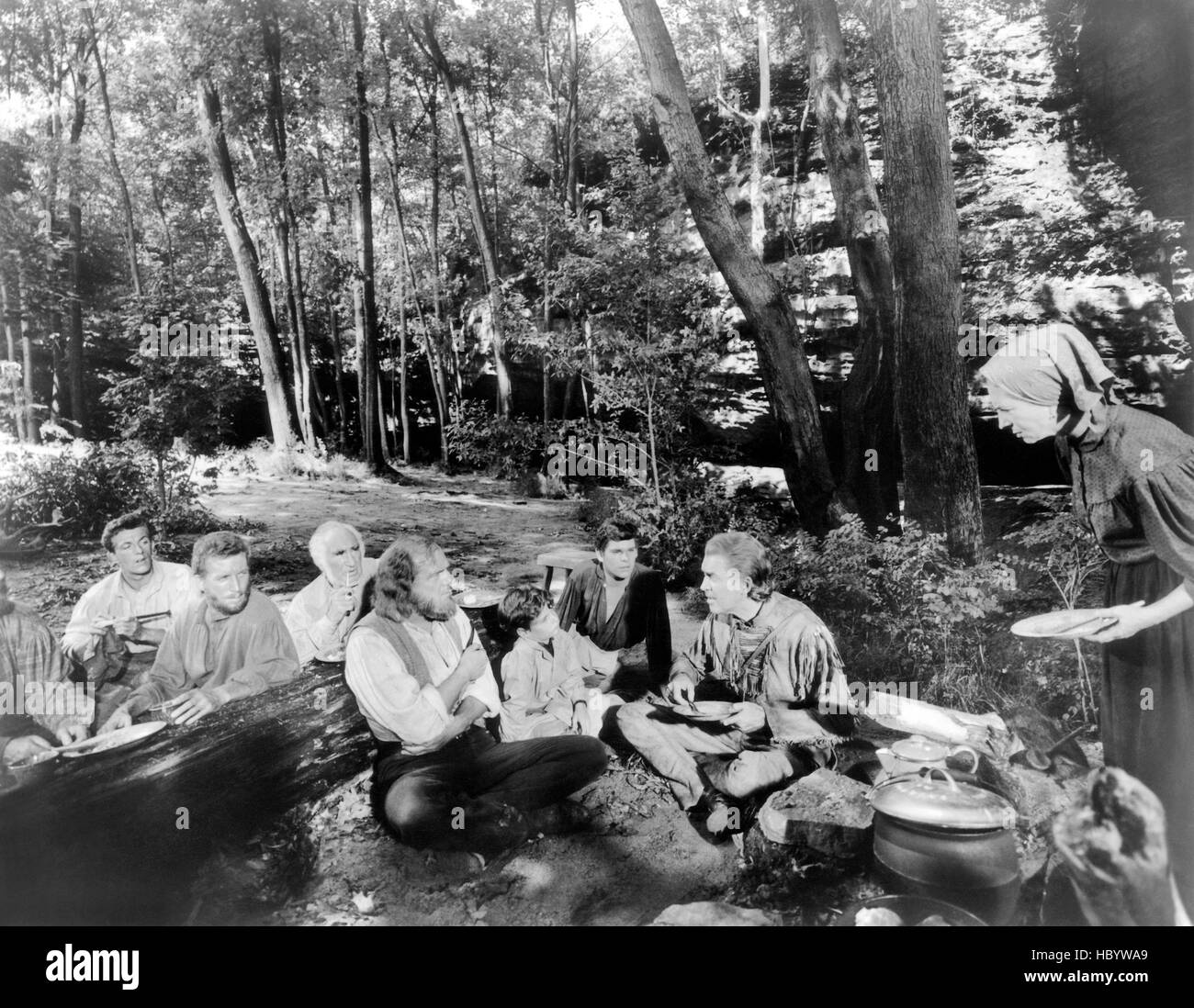 HOW THE WEST WAS WON, center, from left, Karl Malden, Stanley ...