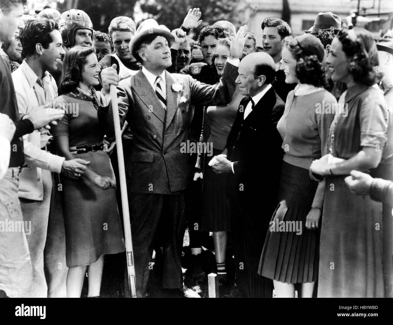 HOLD THAT CO-ED, John Barrymore (off center left), Donald Meek (off ...