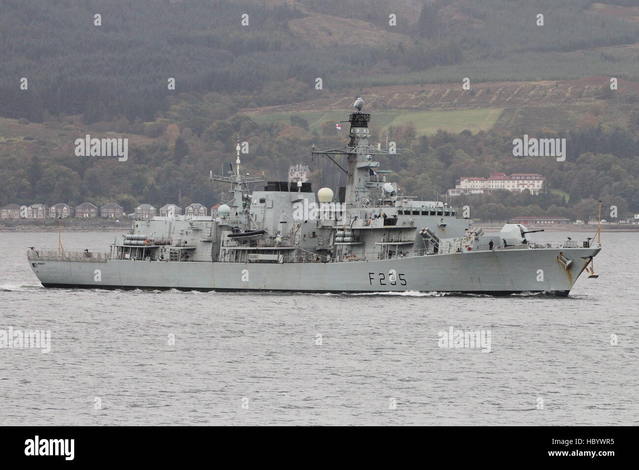 HMS Monmouth (F235), a Type 23 (or Duke-class) frigate of the Royal ...