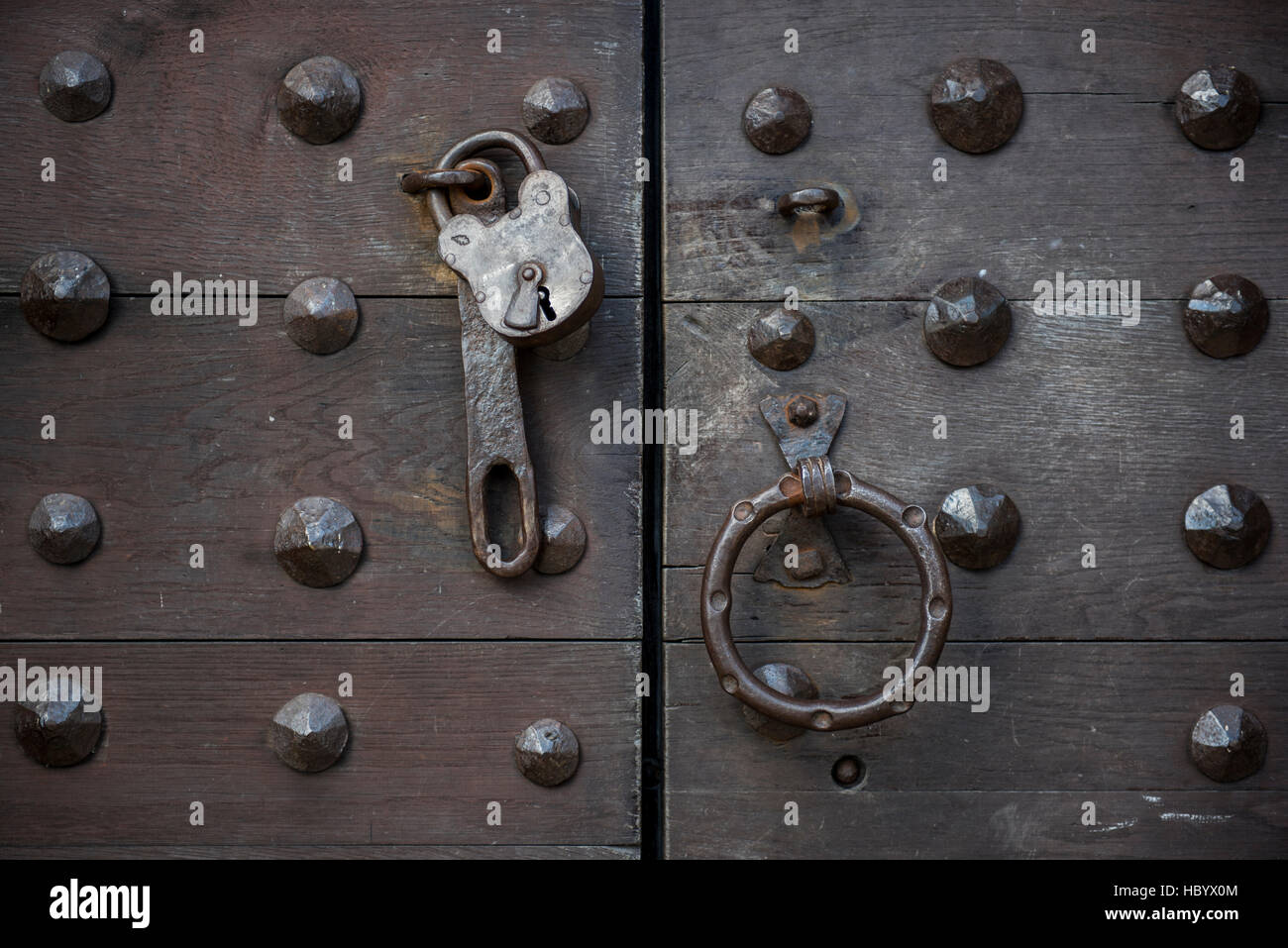 Castle gate with lock, Kuressaare, Arensburg, Saaremaa, Estonia Stock ...