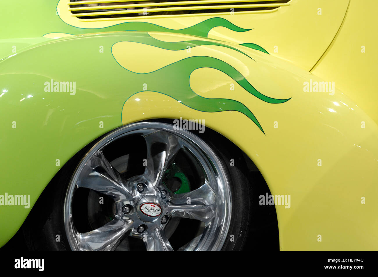 Detail Yellow Hot Rod Car High Resolution Stock Photography and Images ...