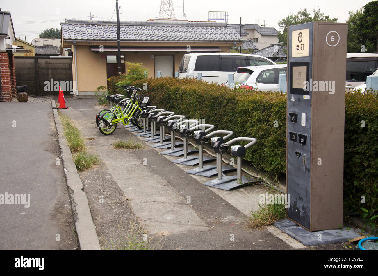 Vending Machine meter of car and bicycle parking for people use at ...