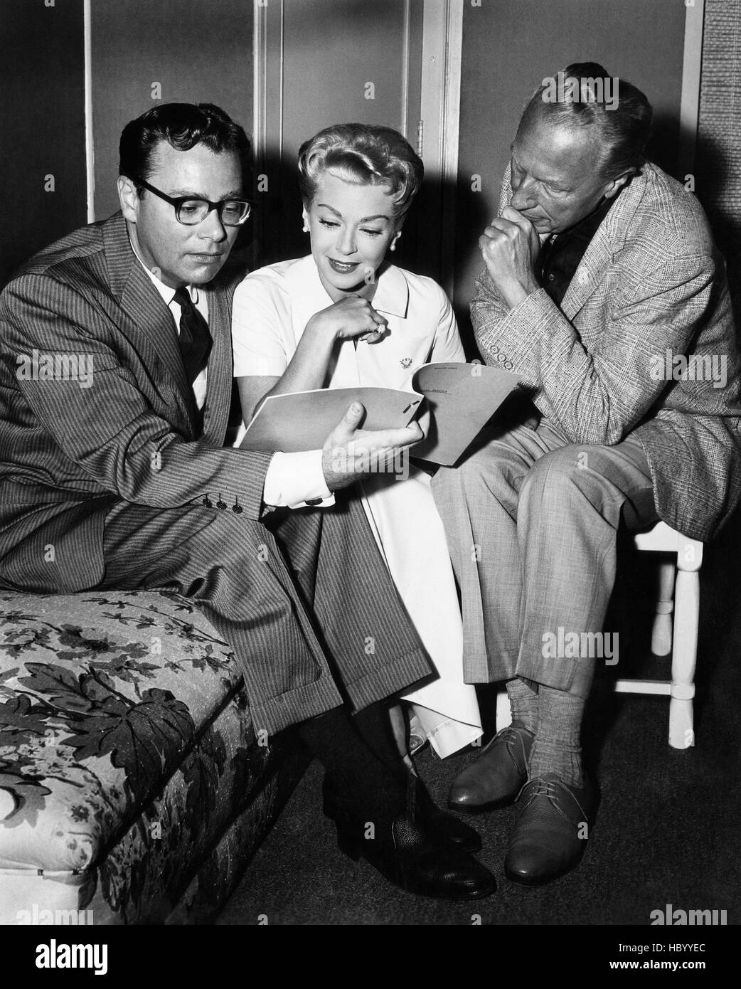 IMITATION OF LIFE, producer Ross Hunter, Lana Turner, director Douglas ...