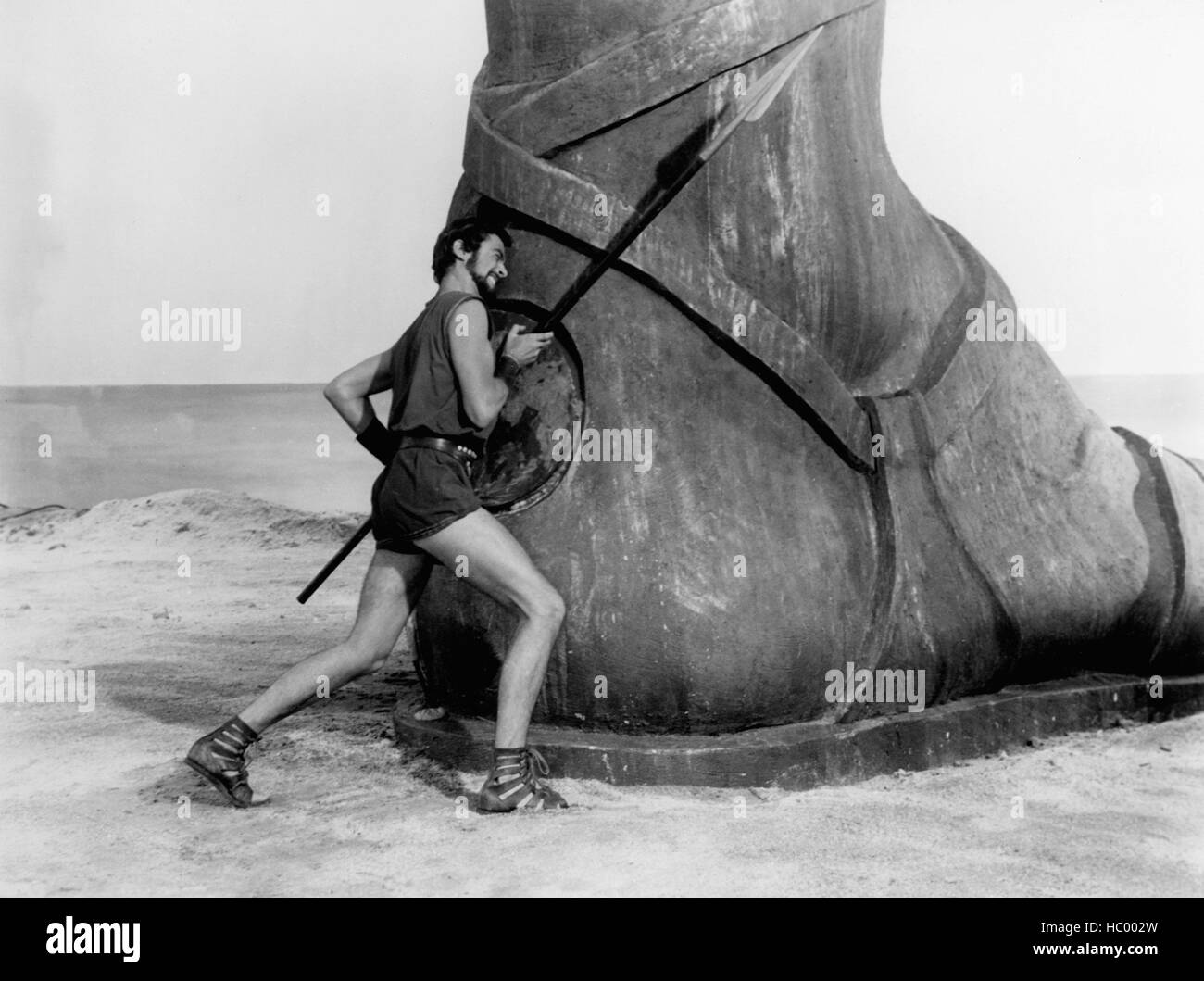 JASON AND THE ARGONAUTS, Todd Armstrong opens the heel of Talos, the ...