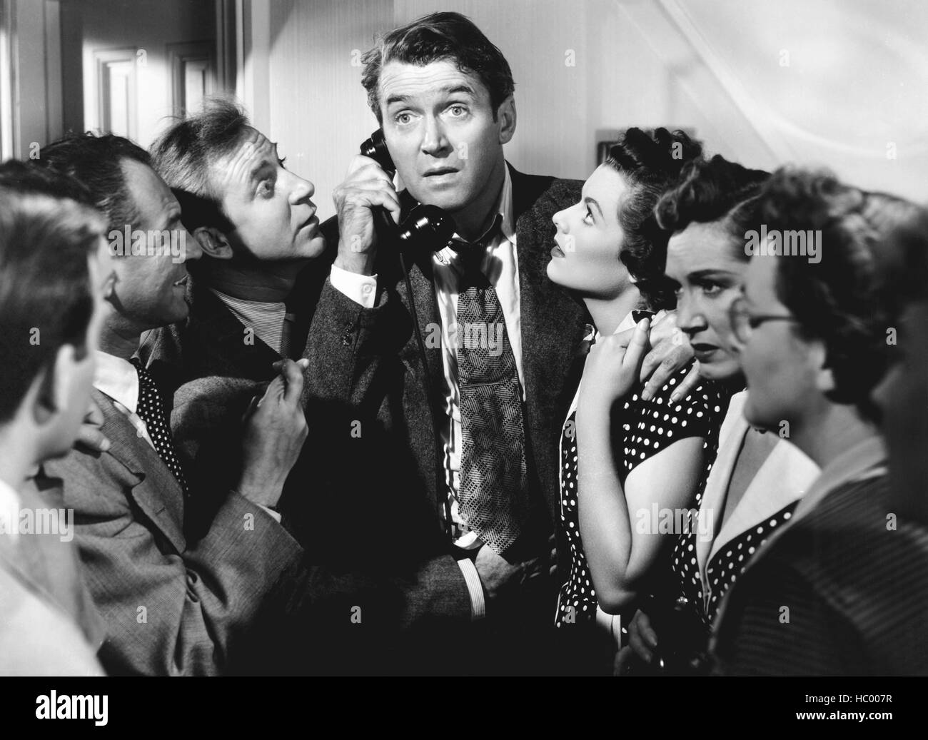THE JACKPOT, rear from left: Robert Gist, James Stewart, Barbara Hale ...