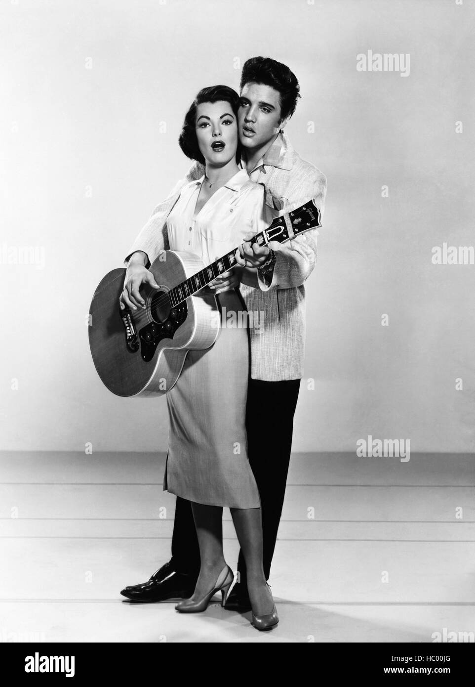 JAILHOUSE ROCK, from left, Judy Tyler, Elvis Presley, 1957 Stock Photo ...