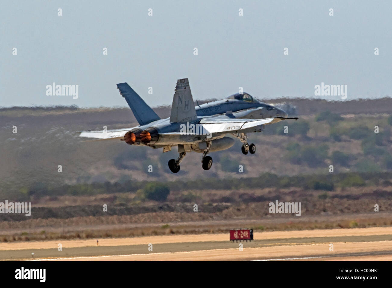 Airplane Marines F-18 Hornet jet fighter flying at 2016 Miramar Air ...