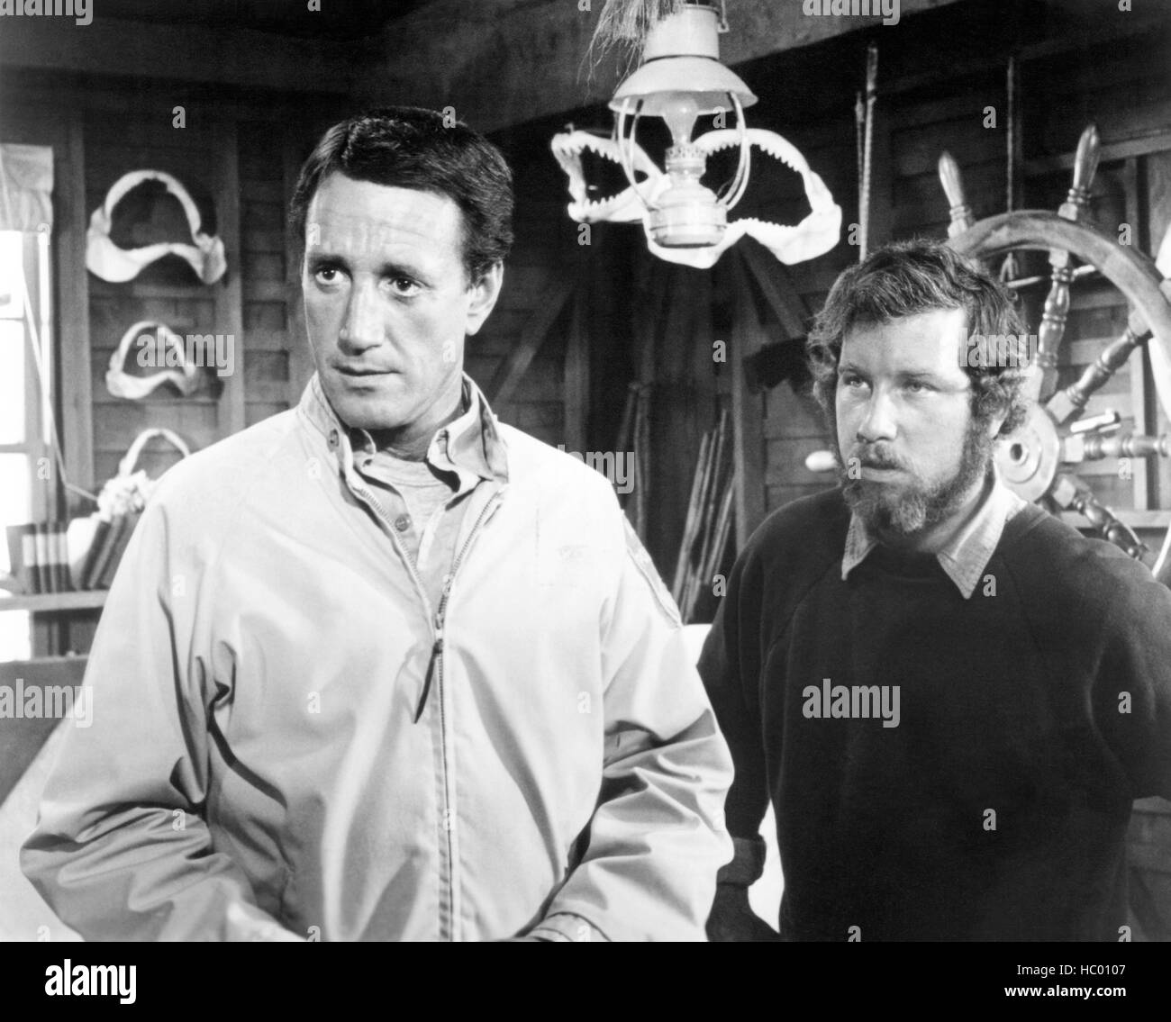 JAWS, from left: Roy Scheider, Richard Dreyfuss, 1975 Stock Photo - Alamy