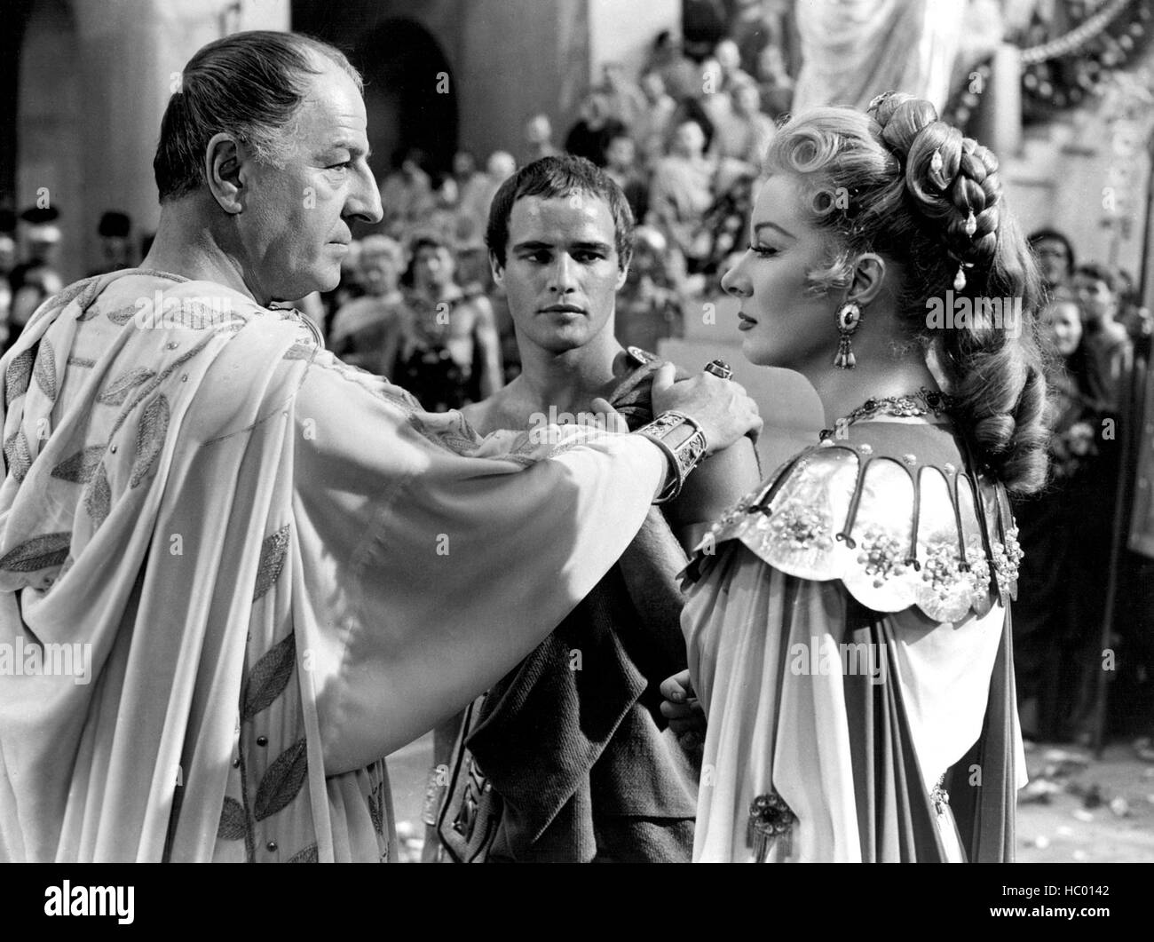 JULIUS CAESAR, Louis Calhern, Marlon Brando, Greer Garson, 1953 Stock ...