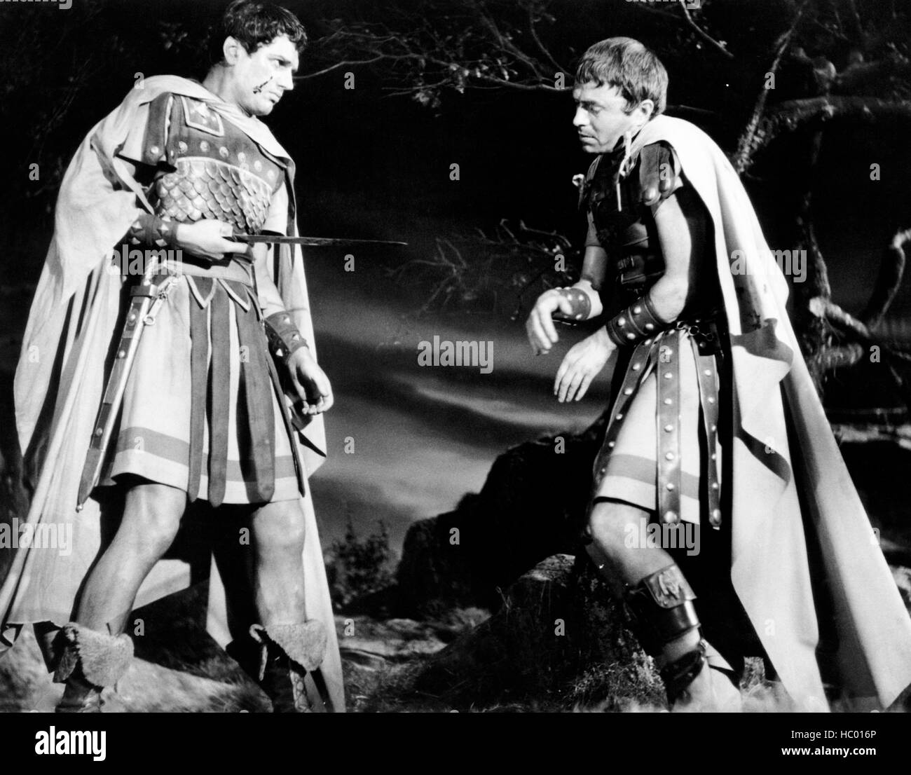 JULIUS CAESAR, from left: Edmund Purdom, James Mason, 1953 Stock Photo ...