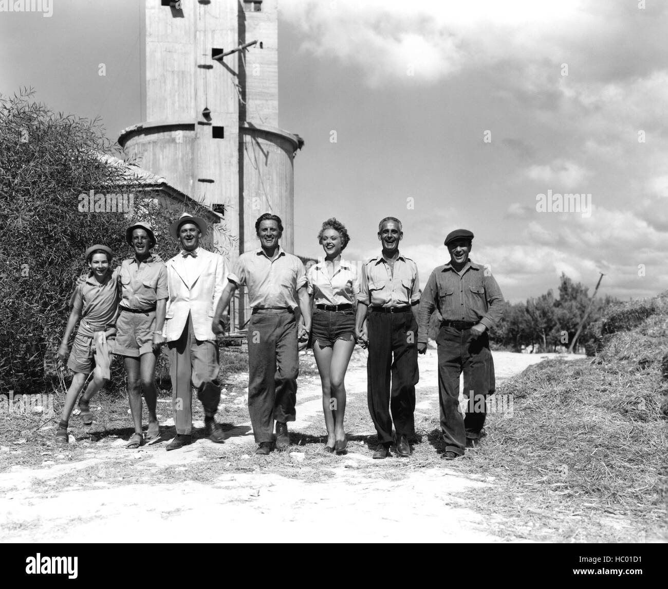 THE JUGGLER, Joey Walsh, Alf Kjellin, John Banner, Kirk Douglas, Milly ...