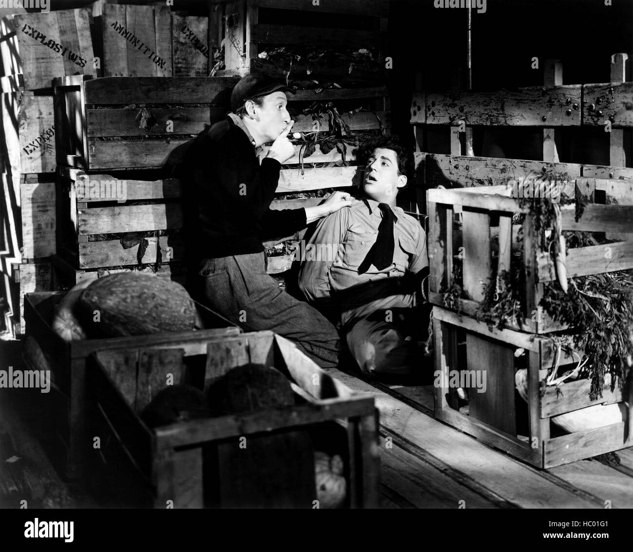 JUNIOR G-MEN OF THE AIR, from left, Huntz Hall, Billy Halop, 1942 Stock ...