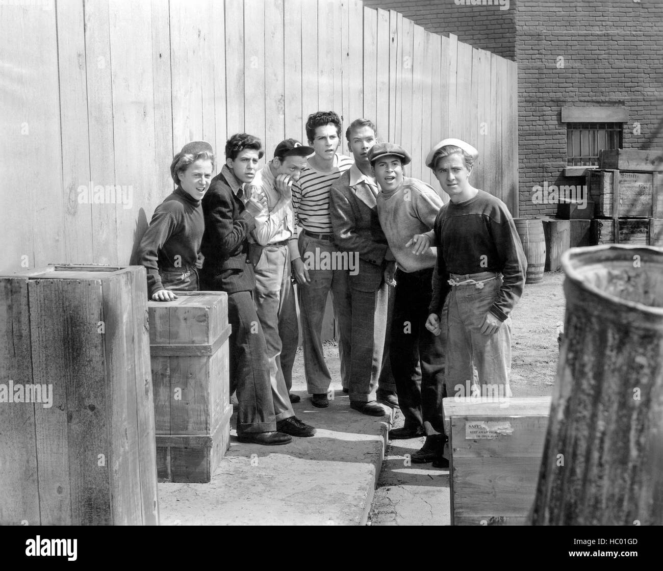 JUNIOR G-MEN, from left, Kenneth Lundy, Billy Halop, Huntz Hall ...