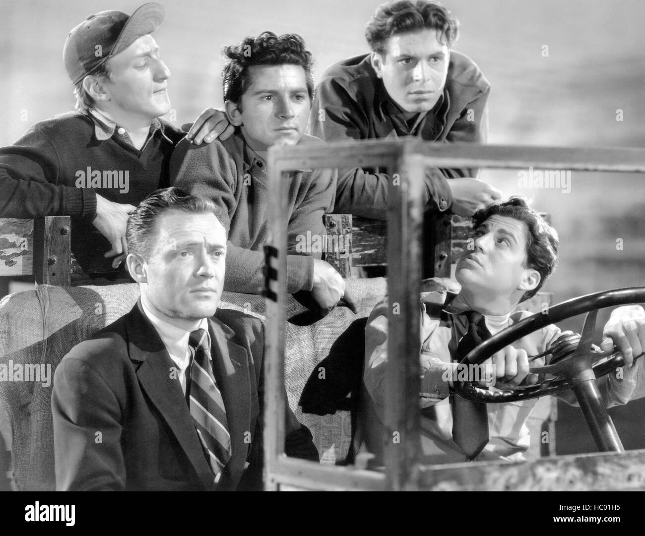 JUNIOR G-MEN OF THE AIR, from left, front, Frank Albertson, Billy Halop ...