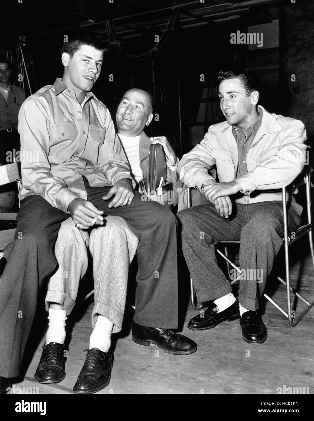 JUMPING JACKS, from left, Jerry Lewis, producer Hal Wallis, and Wallis ...