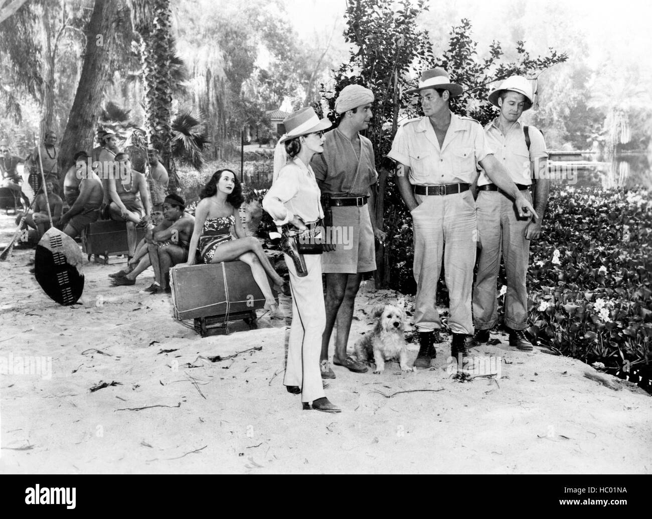 JUNGLE JIM, l-r: Lita Baron, Virginia Grey, Rick Vallin, Johnny ...