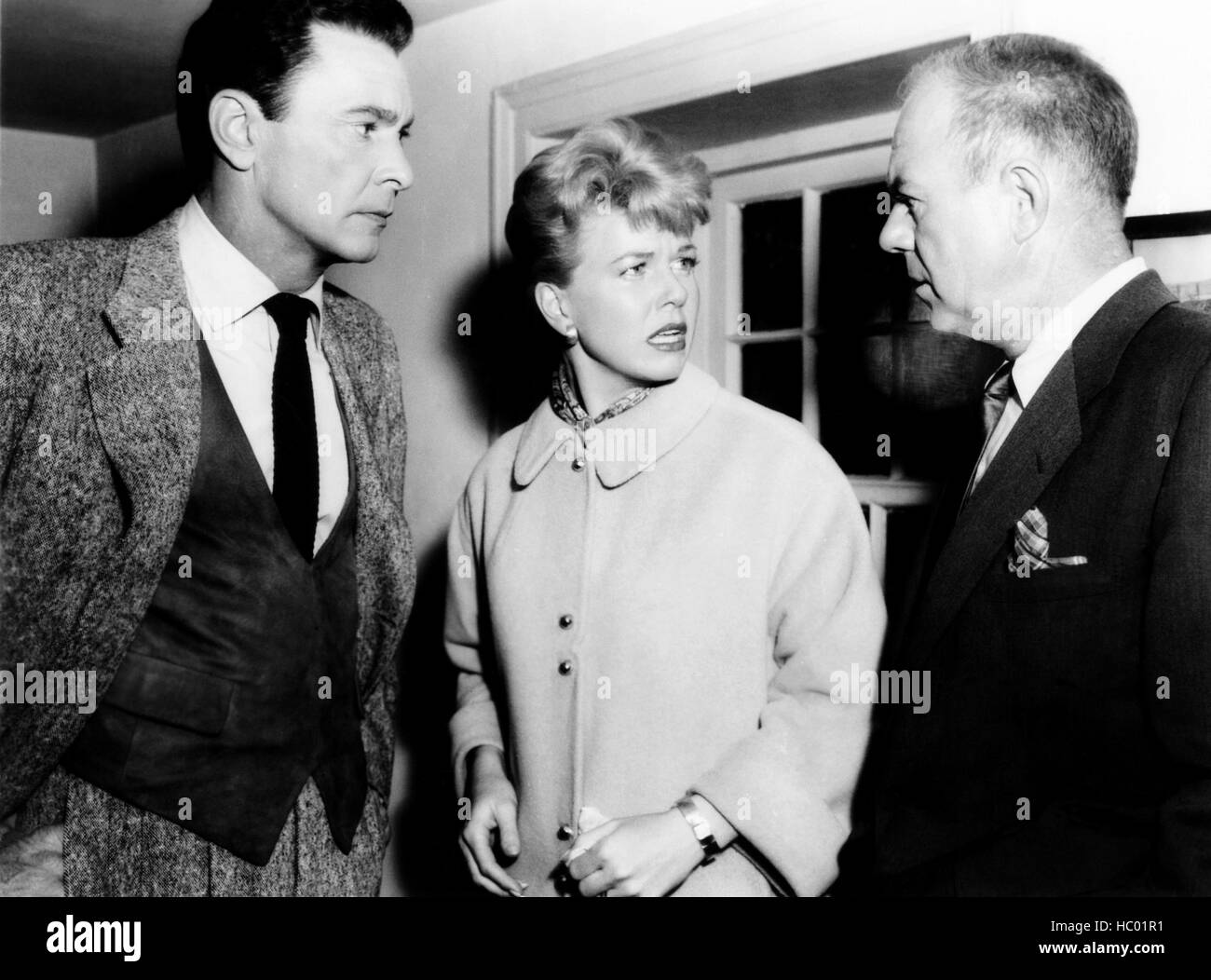 JULIE, from left: Barry Sullivan, Doris Day, John Gallaudet, 1956 Stock ...