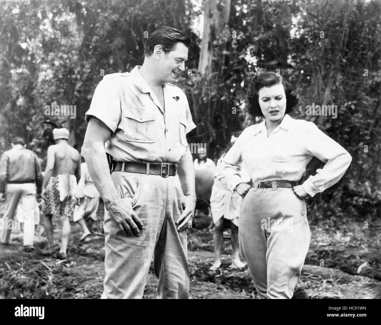 JUNGLE MANHUNT, from left, Johnny Weissmuller, (as Jungle Jim), Sheila ...