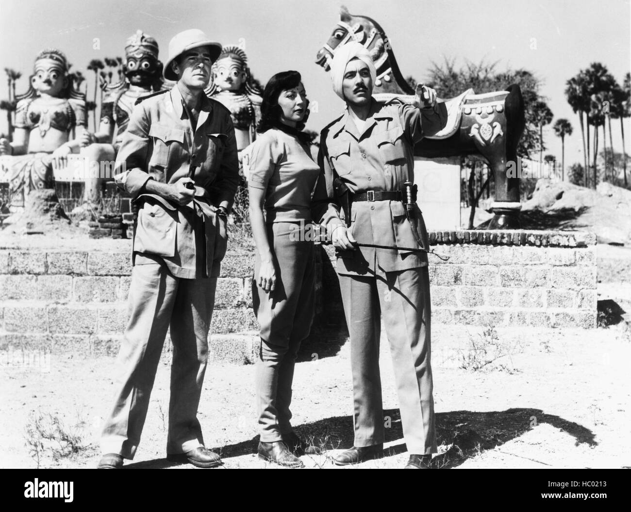 THE JUNGLE, from left, Rod Cameron, Marie Windsor, Cesar Romero, 1952 ...