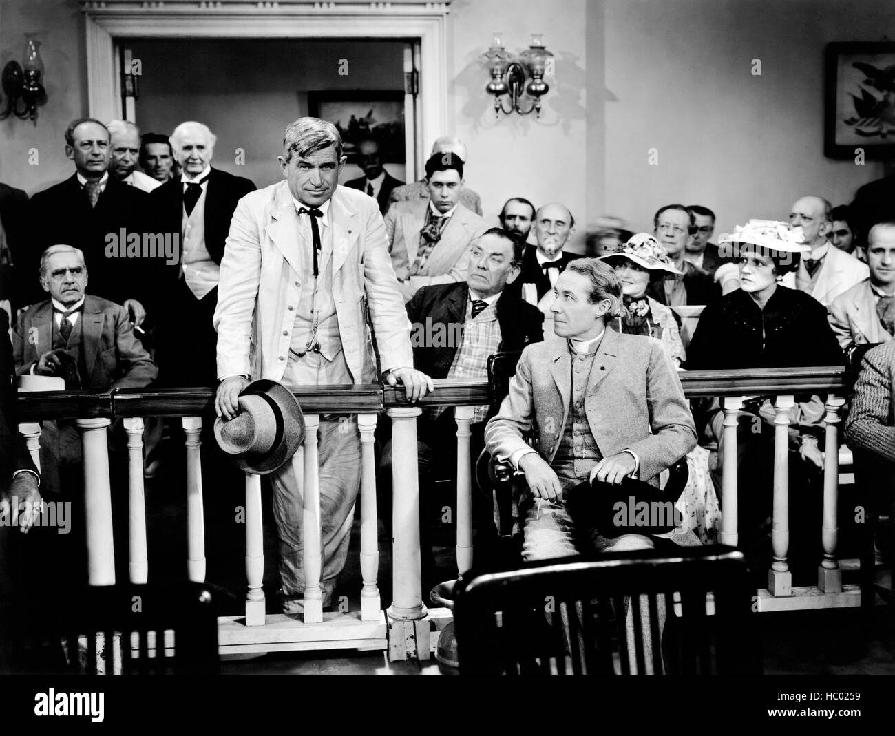 JUDGE PRIEST, Will Rogers 9standing center), Roger Imhof (plaid vest ...