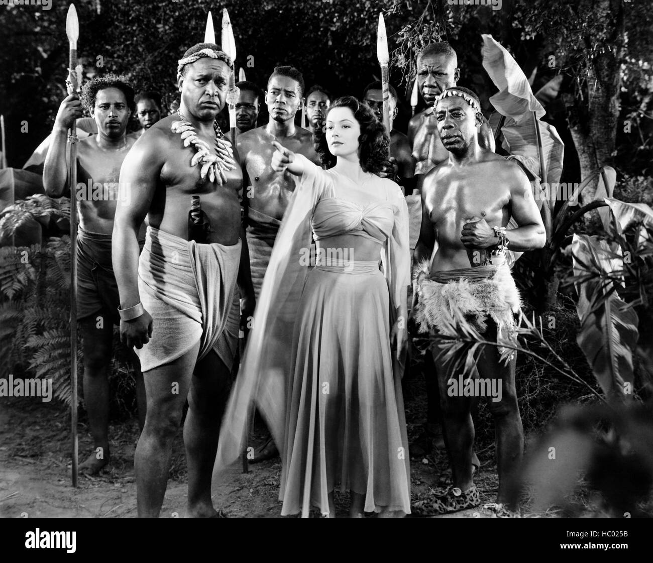 JUNGLE QUEEN, from left: Napoleon Simpson, Ruth Roman, Clarence Muse ...