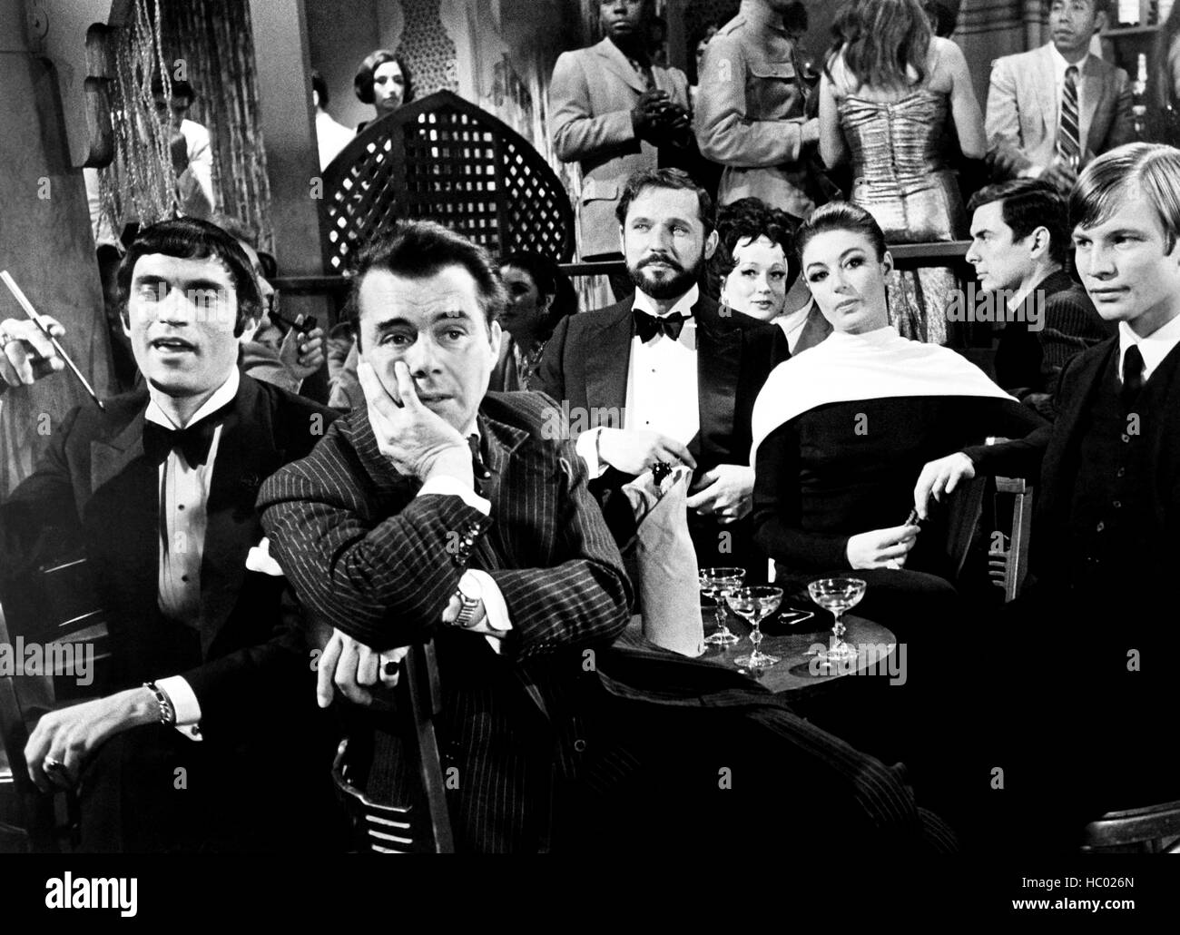 JUSTINE, from left, Cliff Gorman, Dirk Bogarde, John Vernon, Anouk ...