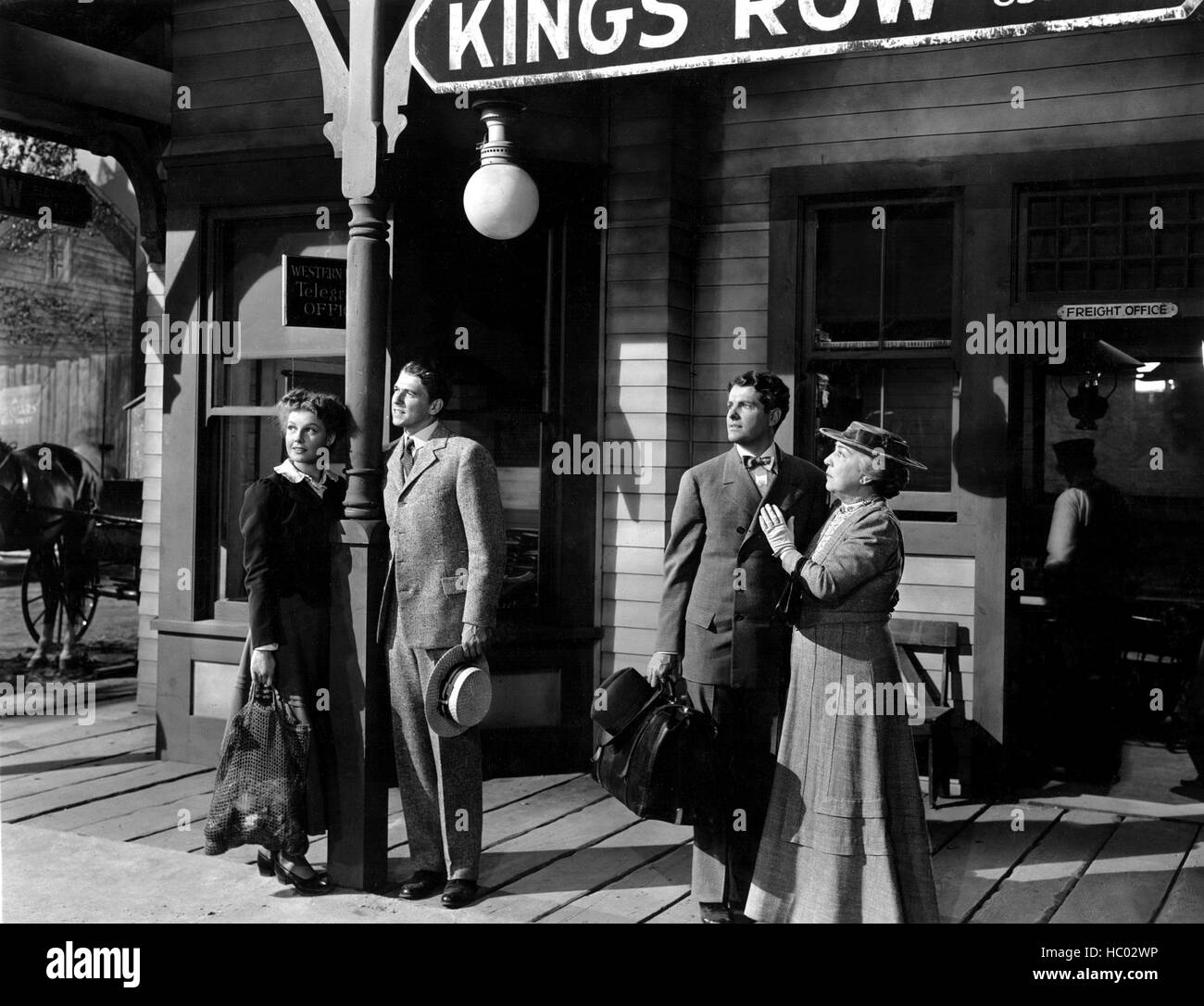 KINGS ROW, Ann Sheridan, Ronald Reagan, Robert Cummings, 1942 Stock ...