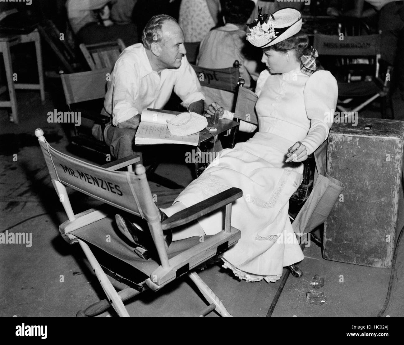 KINGS ROW, from left, director Sam Wood, Ann Sheridan, on-set, 1942 ...