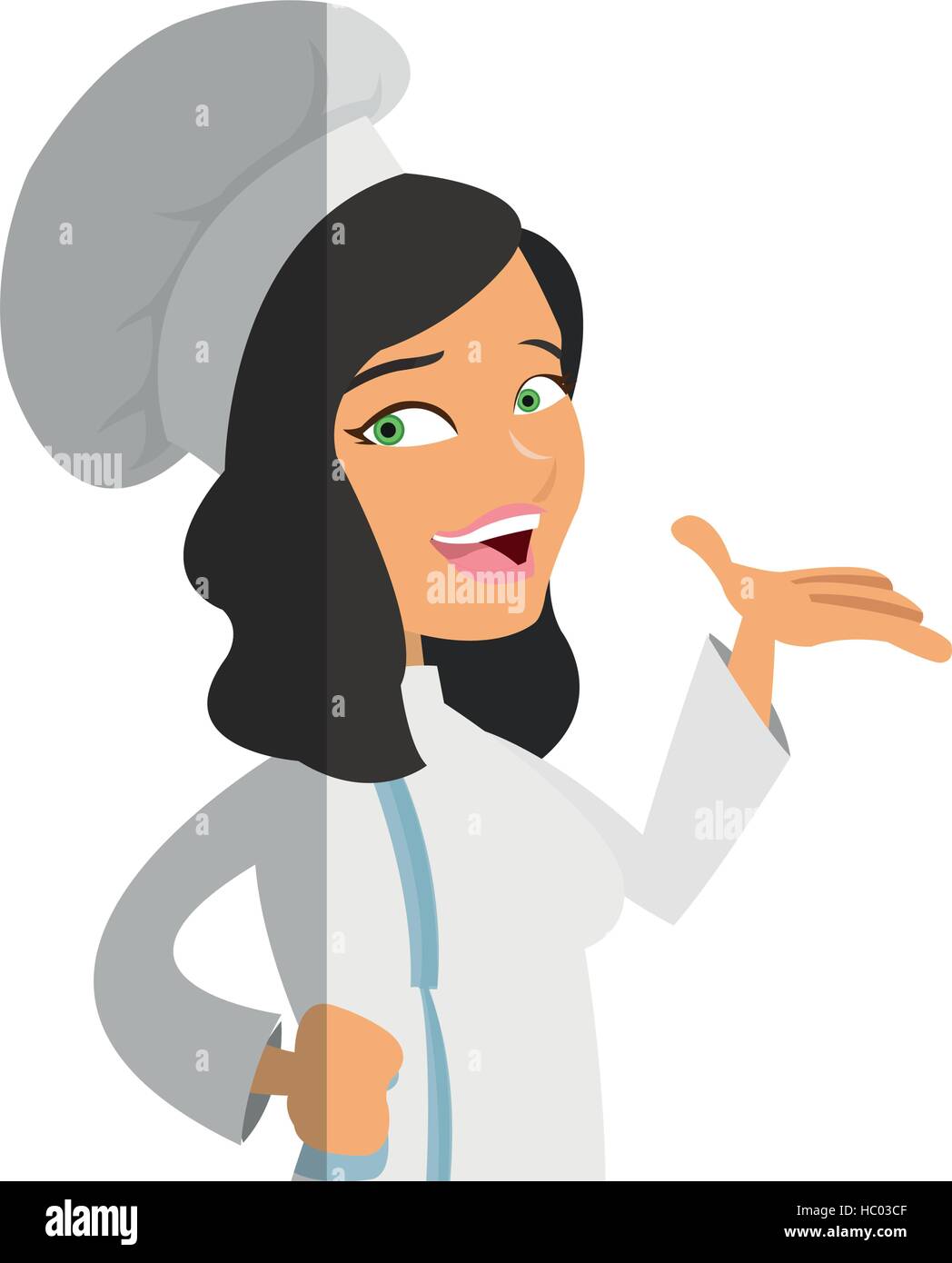 Isolated female chef cartoon design hi-res stock photography and images ...