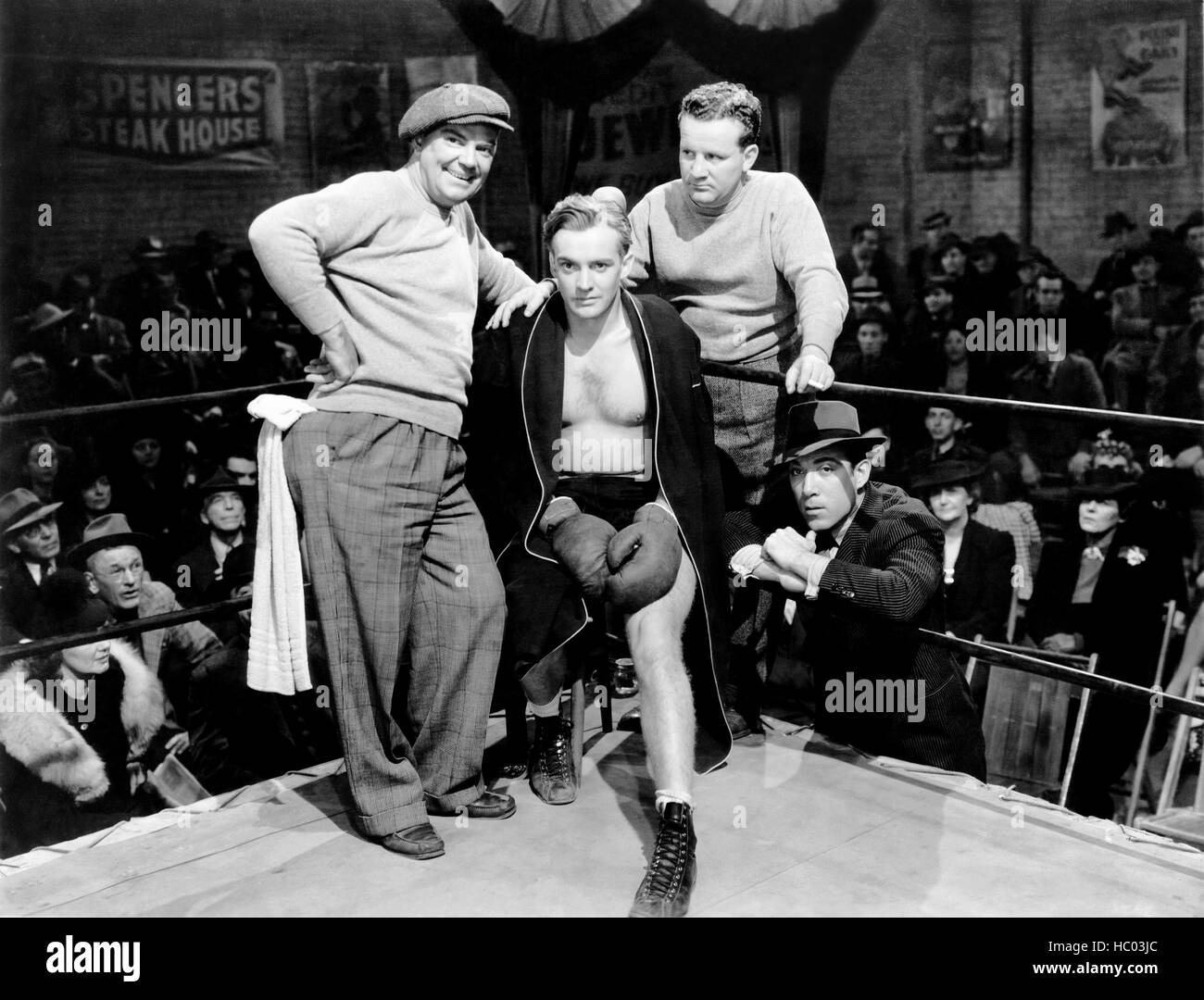 KNOCKOUT, from left, Cliff Edwards, Arthur Kennedy, Frank Wilcox, Anthony Quinn, 1941 Stock ...