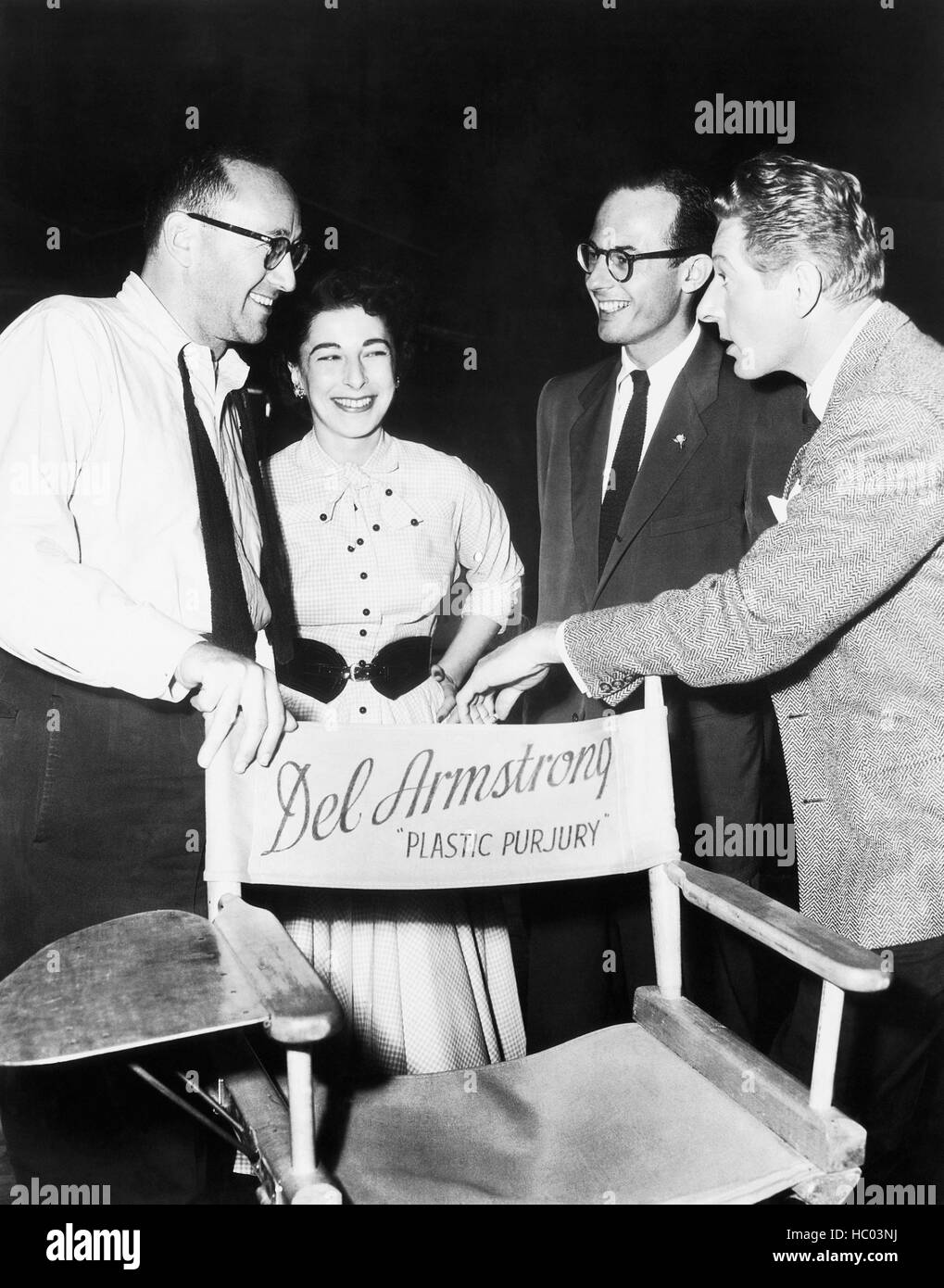 KNOCK ON WOOD, from left: director/screenwriter Melvin Frank, Sylvia ...