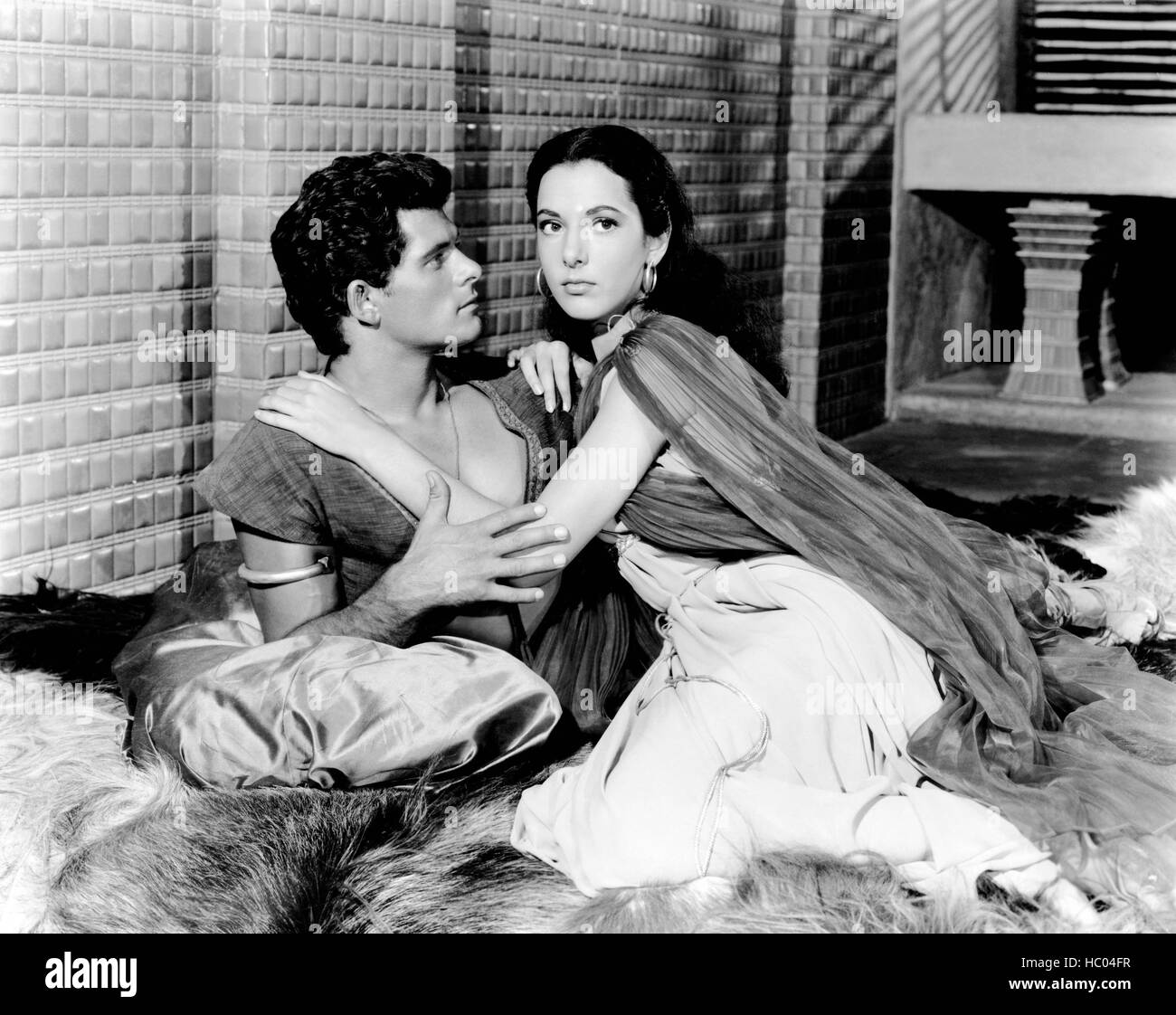 LAND OF THE PHARAOHS, from left, Dewey Martin, Luisa Boni, 1955 Stock ...