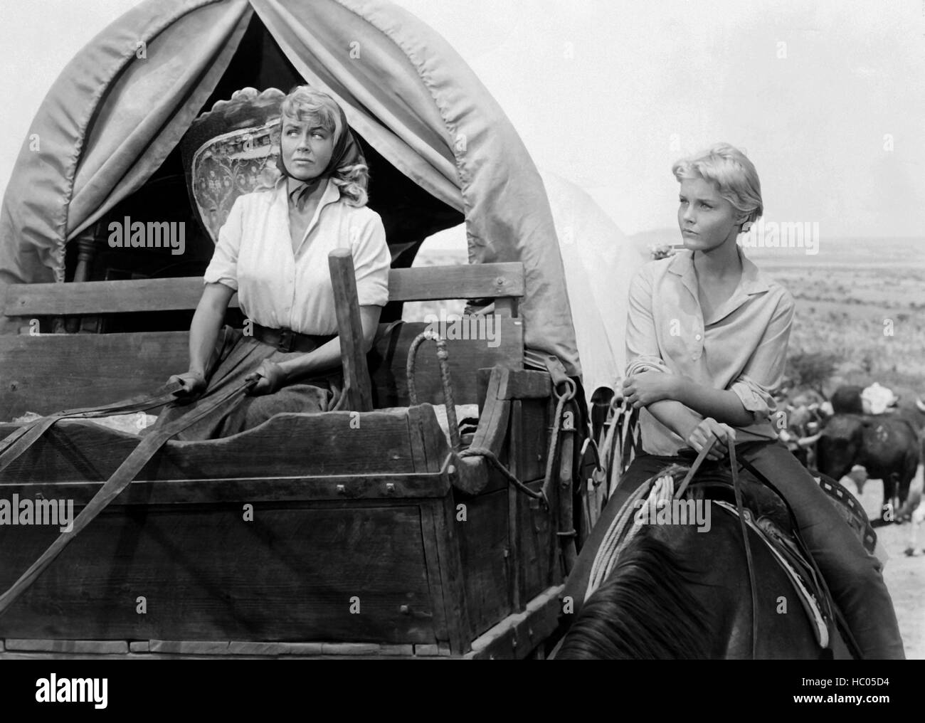 THE LAST SUNSET, from left, Dorothy Malone, Carol Lynley, 1961 Stock Photo - Alamy