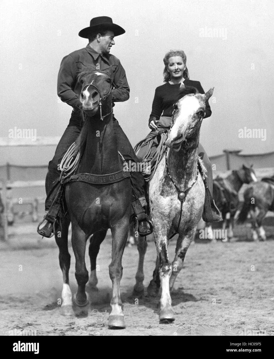 A LADY TAKES A CHANCE, John Wayne, Jean Arthur, 1943 Stock Photo - Alamy