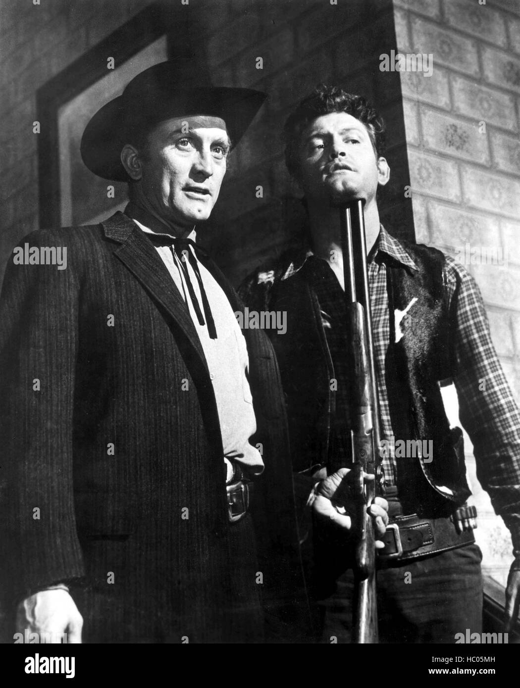 LAST TRAIN FROM GUN HILL, Kirk Douglas, Earl Holliman, 1959 Stock Photo ...