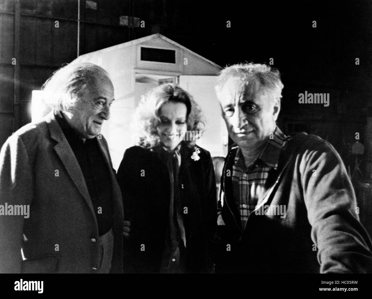 THE LAST TYCOON, from left: producer Sam Spiegel, Jeanne Moreau ...