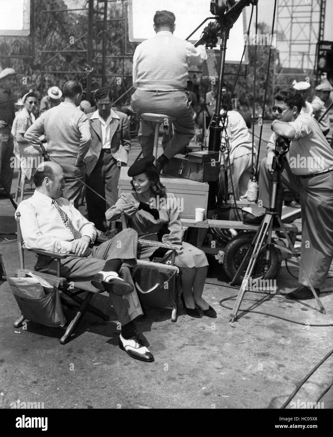 LAURA, Otto Preminger, Gene Tierney on set, 1944, TM and Copyright ...