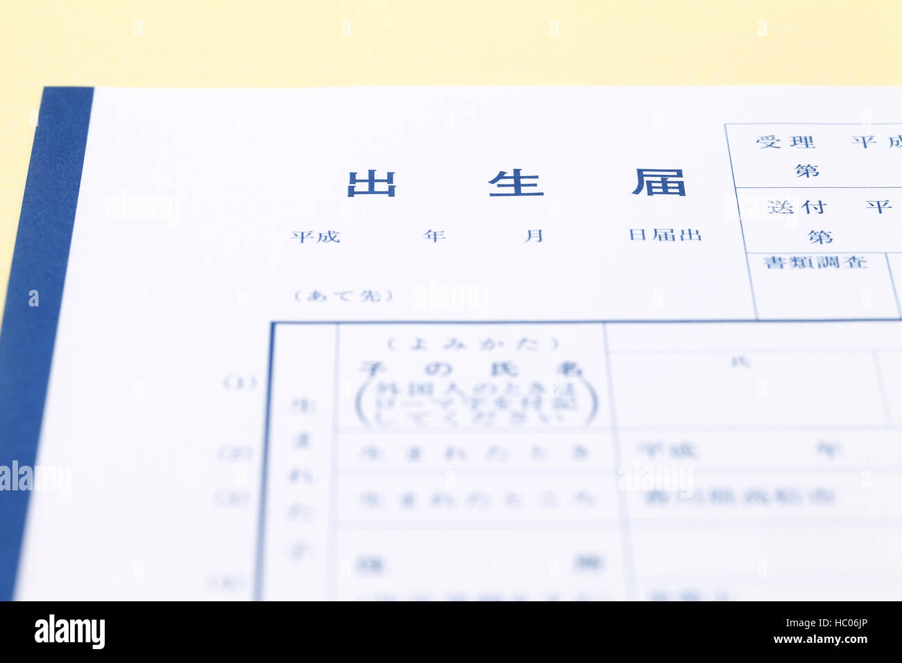 Japanese registration of a birth, general documents registration to ...