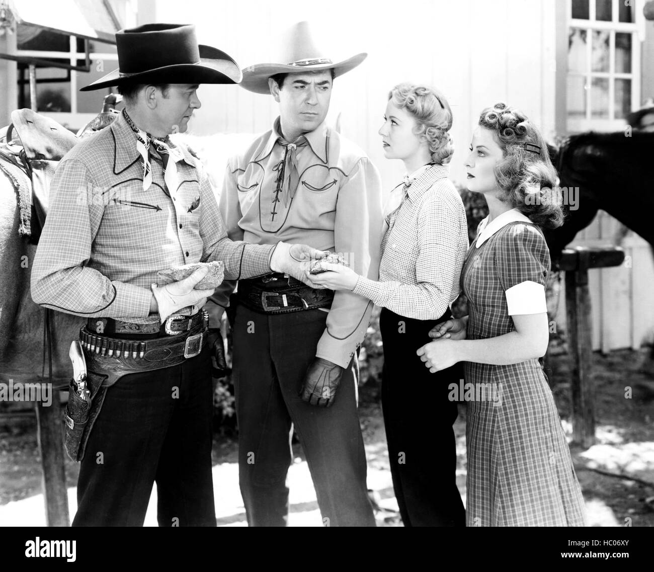 LITTLE JOE, THE WRANGLER, from left, Tex Ritter, Johnny Mack Brown ...