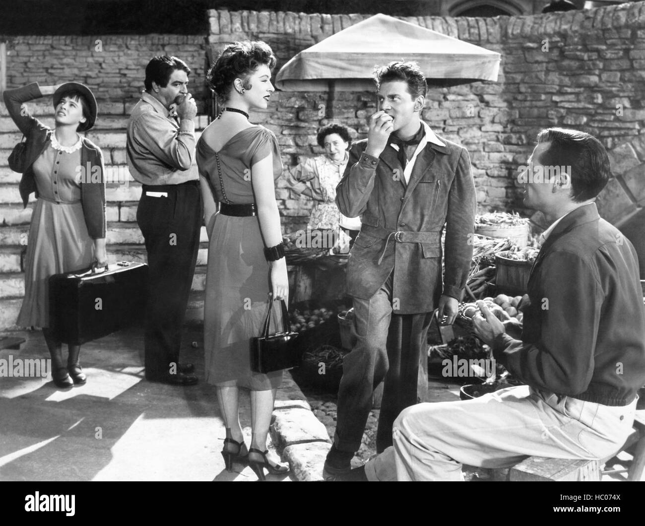 LILI, from left: Leslie Caron, Kurt Kasznar, Amanda Blake, Eda Reiss ...