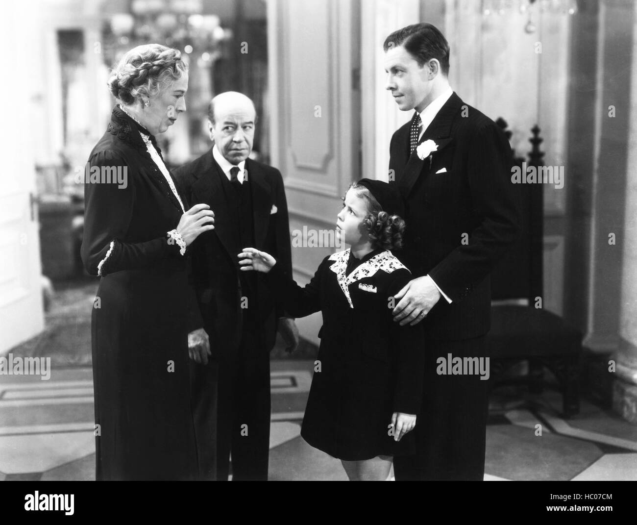 LITTLE MISS BROADWAY, from left: Edna May Oliver, Donald Meek, Shirley ...