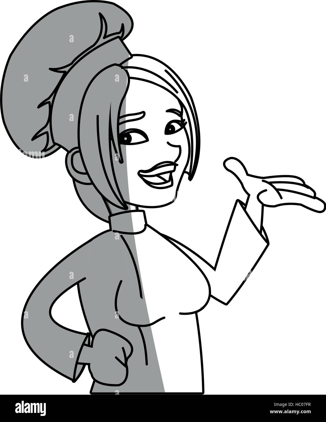 Female chef cartoon hi-res stock photography and images - Alamy