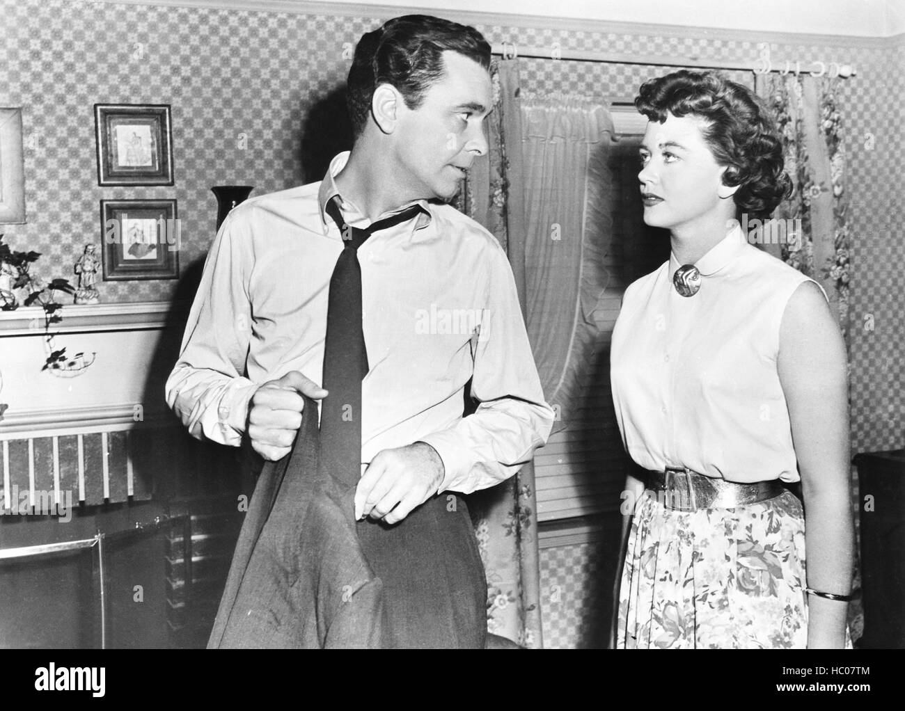 LOOPHOLE, from left: Barry Sullivan, Dorothy Malone, 1954 Stock Photo ...