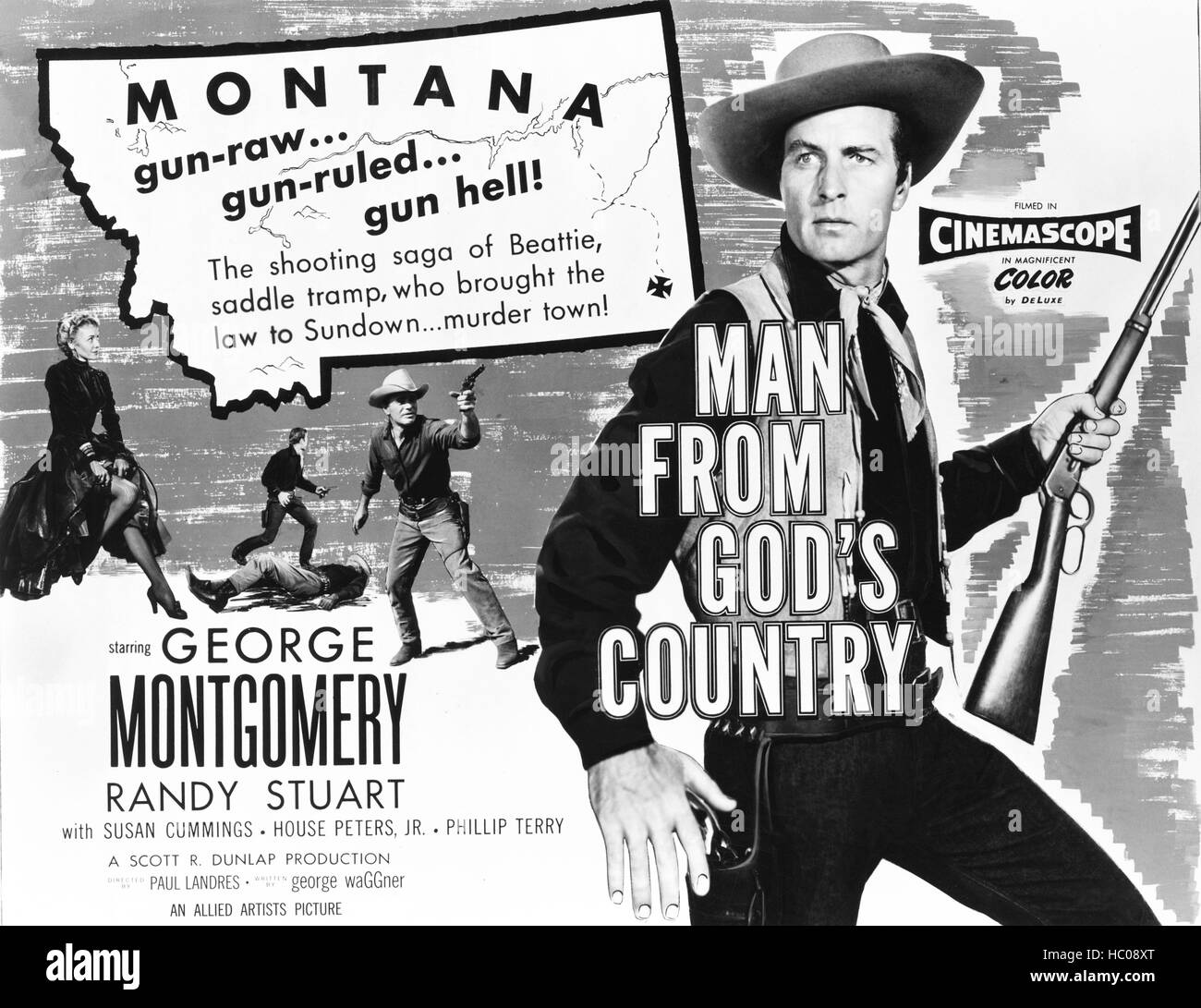 MAN FROM GOD'S COUNTRY, US poster, Randy Stuart (left), George ...