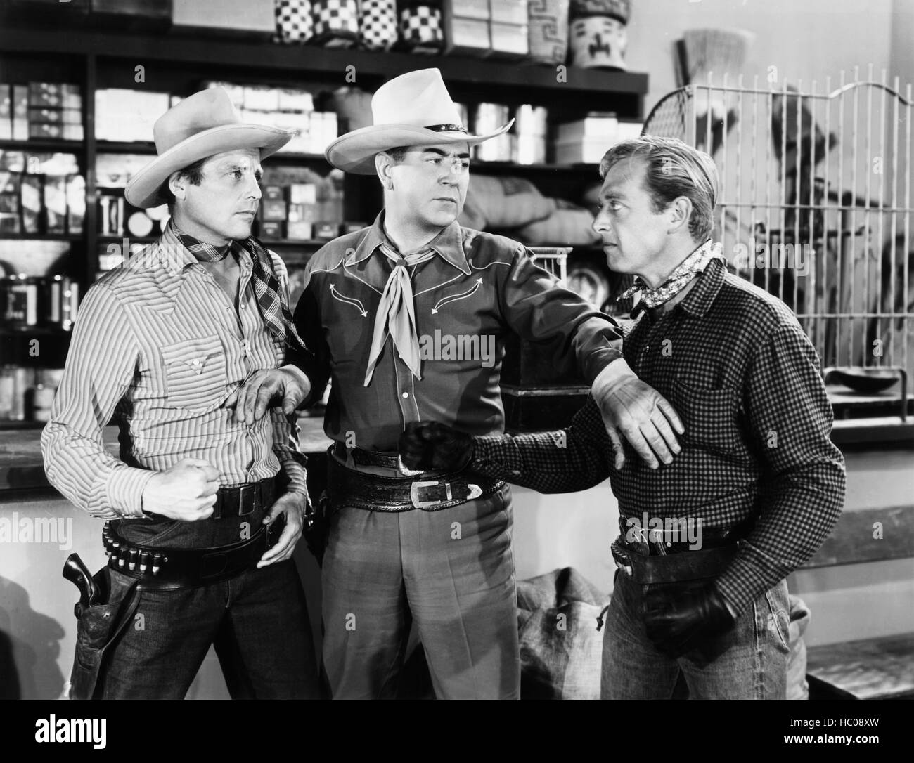 MAN FROM THE BLACK HILLS, from left, James Ellison, Johnny Mack Brown ...