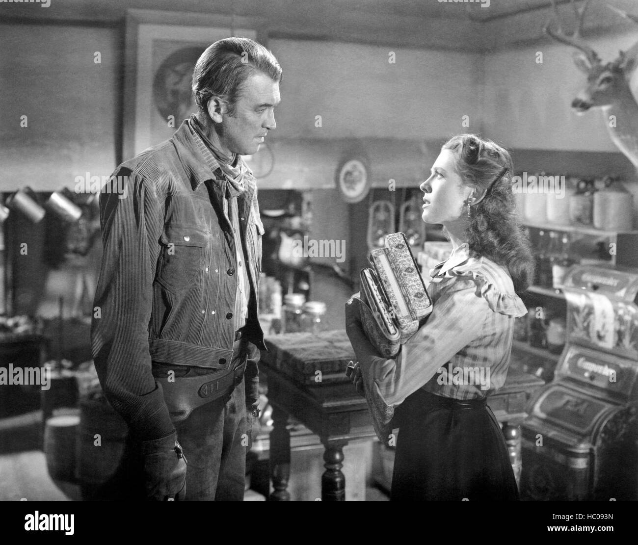 THE MAN FROM LARAMIE, from left: James Stewart, Cathy O'Donnell, 1955 ...