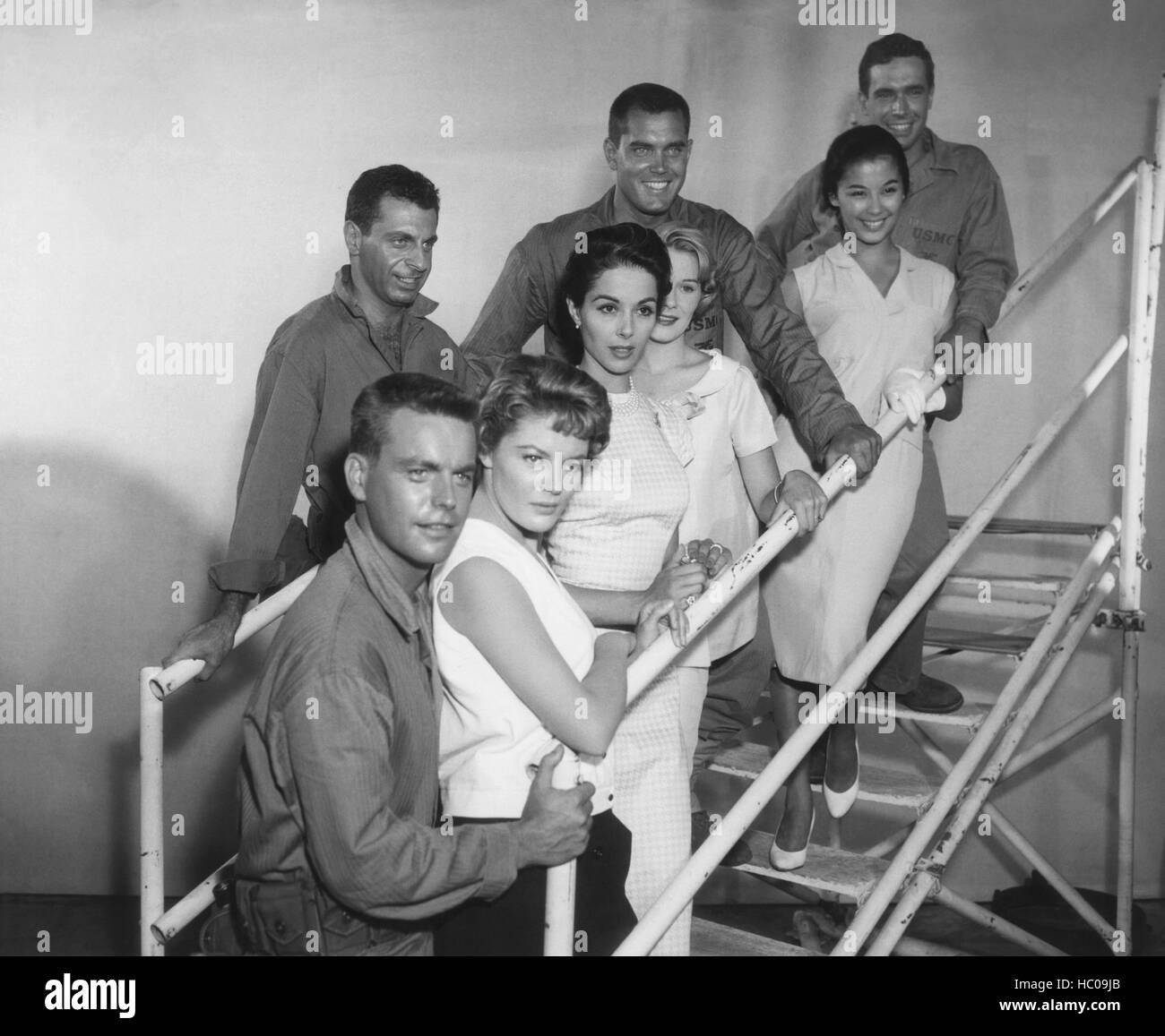 IN LOVE AND WAR, front from left: Robert Wagner, Sheree North, Dana ...