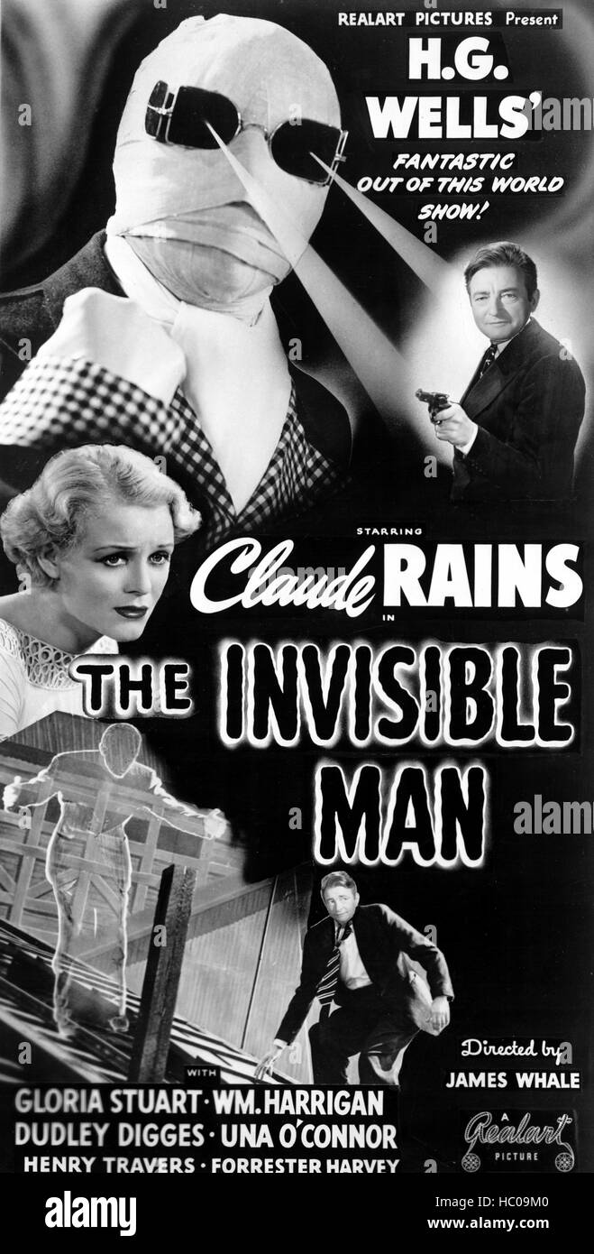 THE INVISIBLE MAN, Claude Rains, Gloria Stuart, 1933 Stock Photo - Alamy