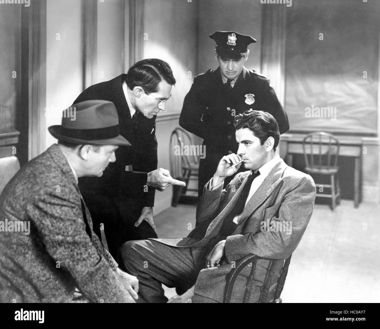 ISLAND OF DOOMED MEN, Trevor Bardette (pointing), Robert Wilcox ...